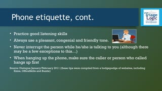 Dealing with the difficult caller | PPT