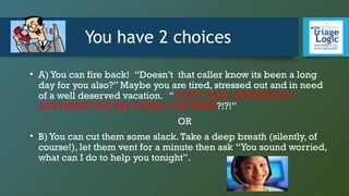 Dealing with the difficult caller | PPT