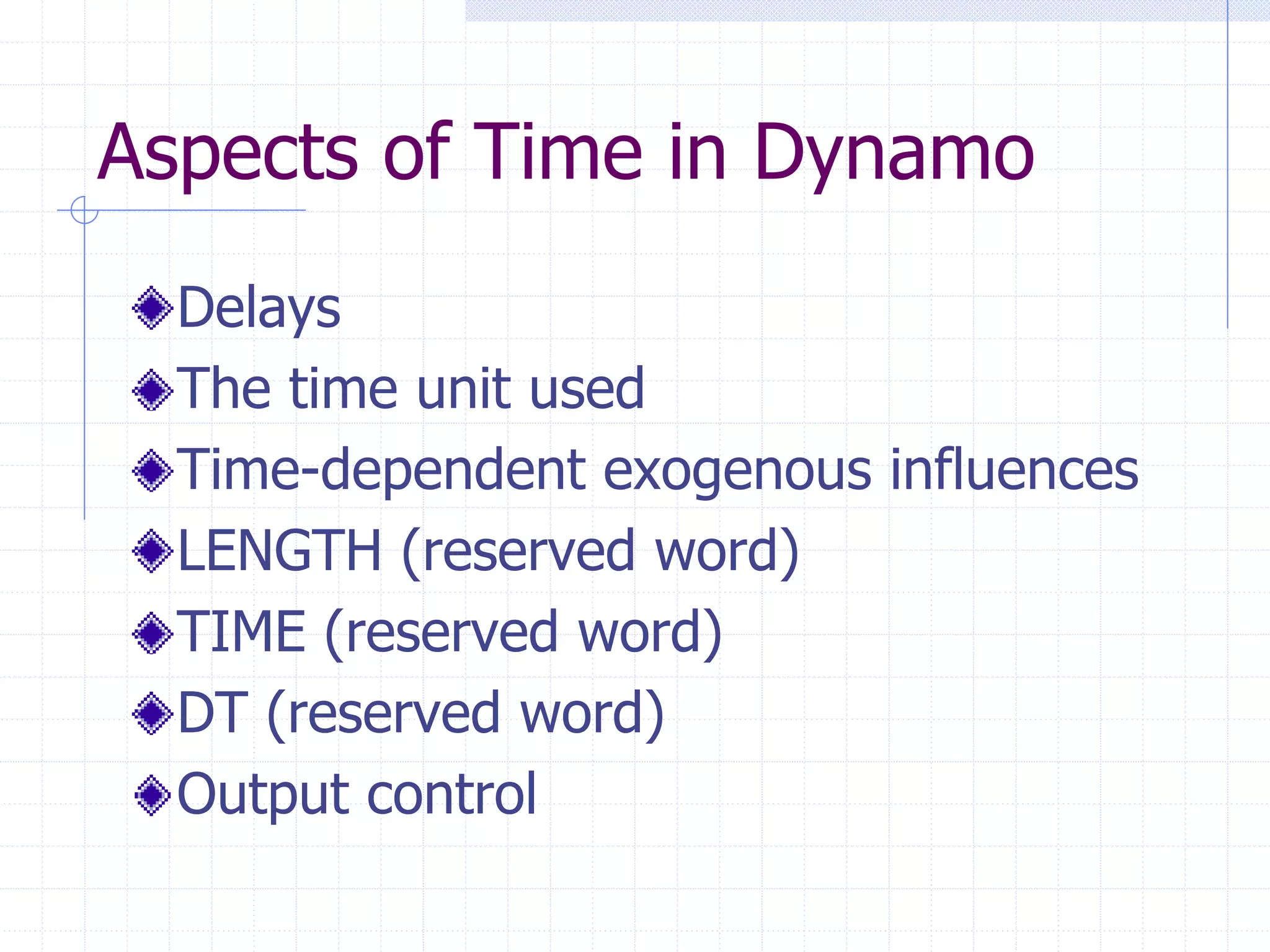 Dealing With Time In System Dynamics Models | PPT