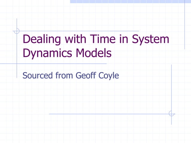 Dealing With Time In System Dynamics Models | PPT | Free Download