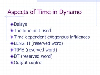 Dealing With Time In System Dynamics Models | PDF