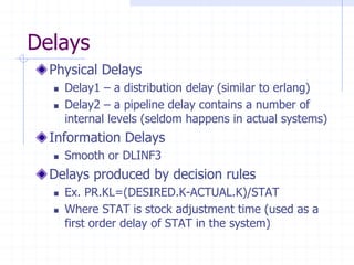 Dealing With Time In System Dynamics Models | PDF