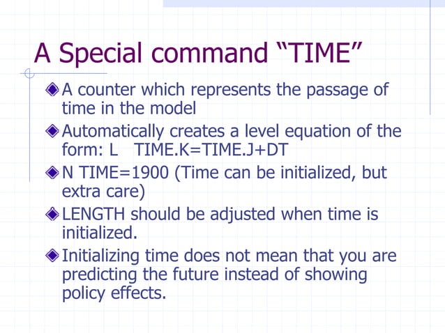 Dealing With Time In System Dynamics Models