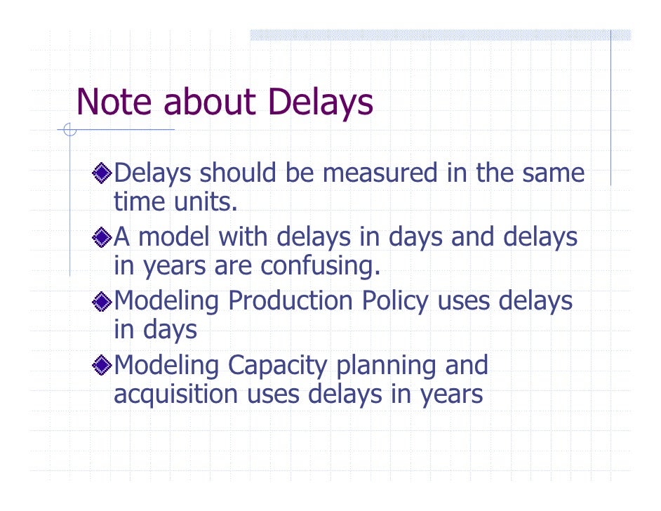 Dealing With Time In System Dynamics Models