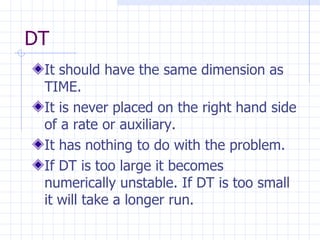 Dealing With Time In System Dynamics Models | PPT | Physics | Science