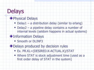 Dealing With Time In System Dynamics Models | PPT | Physics | Science