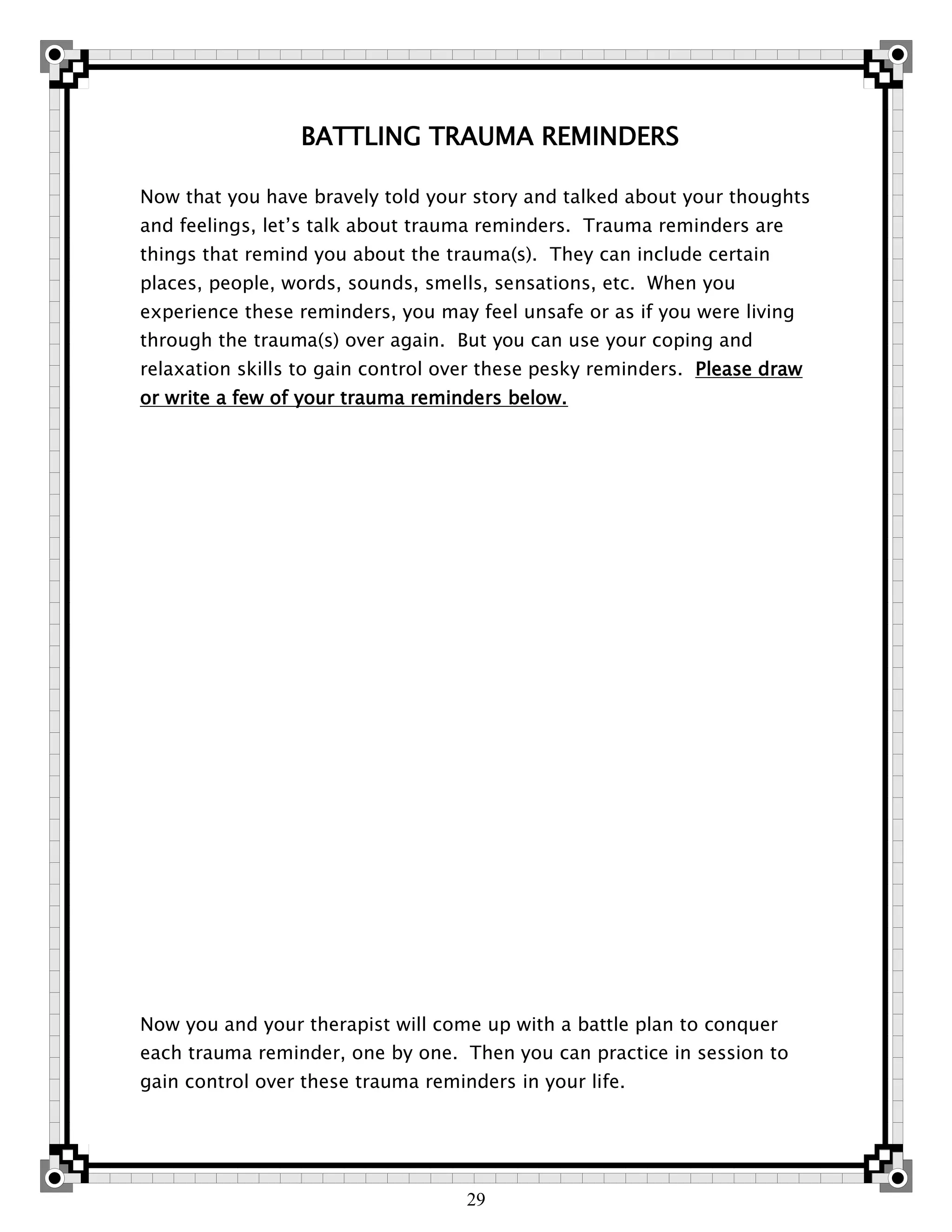 Dealing with trauma a tf-cbt workbook for teens | PDF