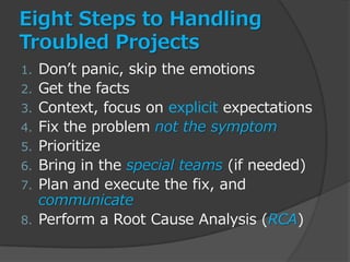 Dealing With Troubled Projects in 8 Simple Steps | PDF
