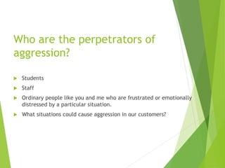 Dealing with verbal aggression awkward customers and challenging ...