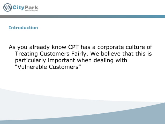 Dealing With Vulnerable Customers | PPT