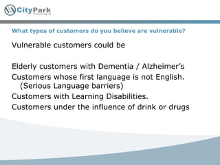 Dealing With Vulnerable Customers | PPT