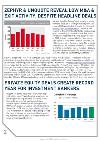 DealMarket DIGEST Issue 107 // 06 September 2013 | PDF
