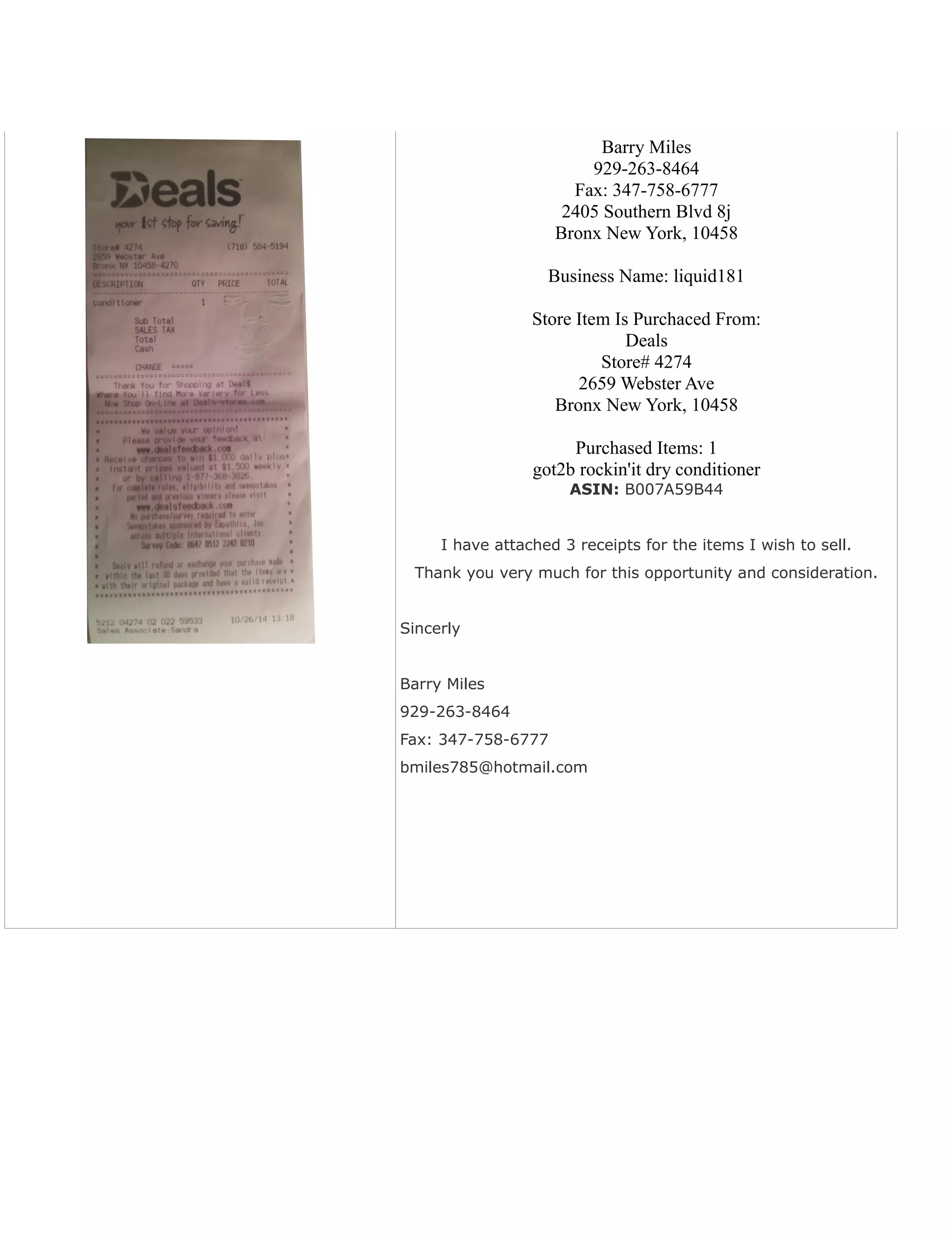 Deals receipt3 | PDF