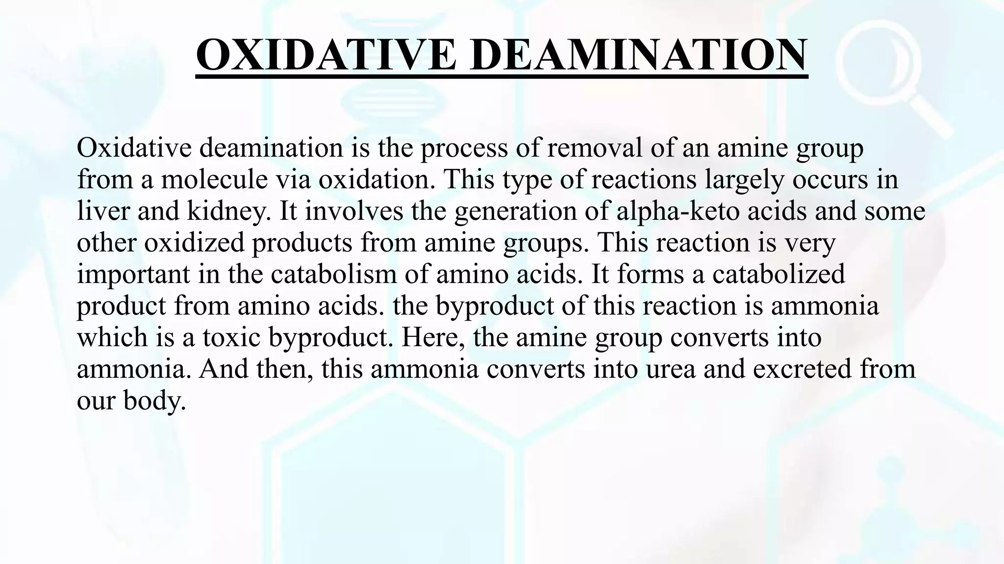DEAMINATION AND DECARBOXYLATION | PPTX
