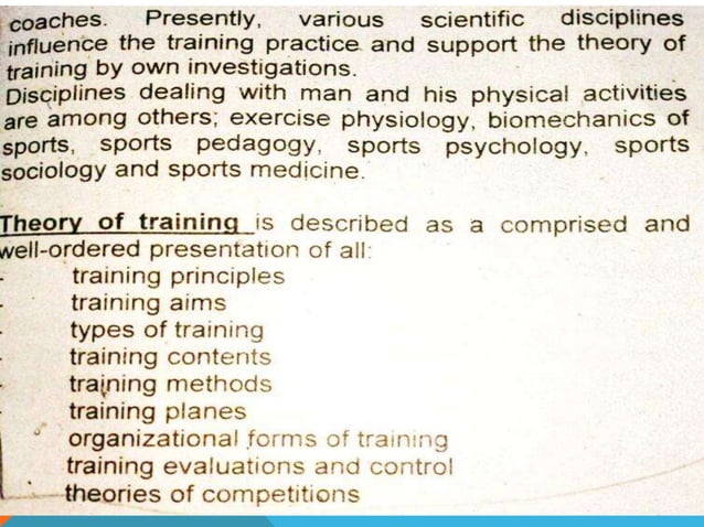 science of sports training and coaching | PPTX
