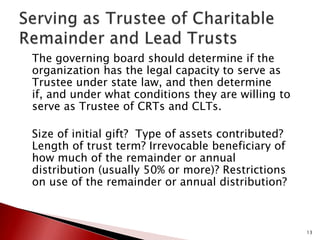 Fiduciary Duties of Charitable Organizations in Accepting and Managing ...