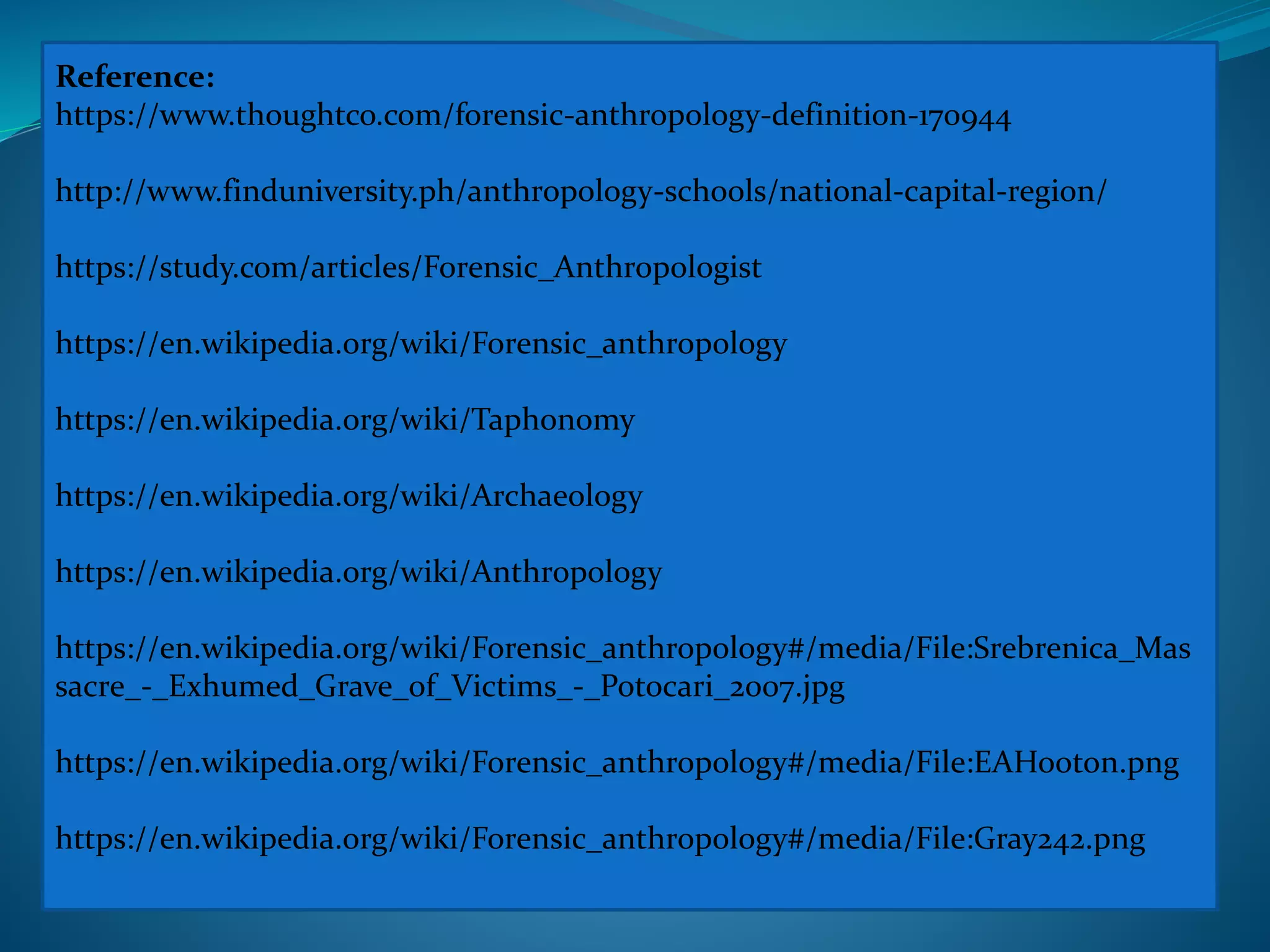 Forensic anthropology | PPTX