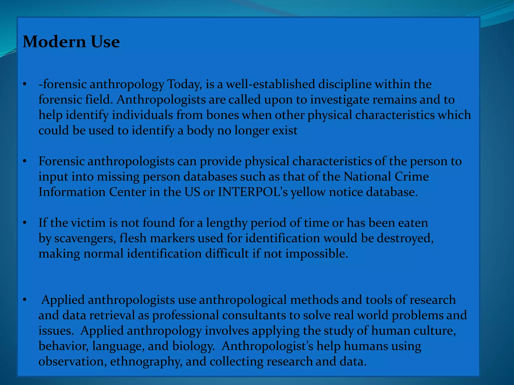 Forensic anthropology | PPTX