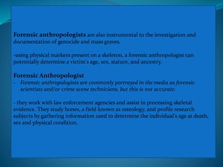 Forensic anthropology | PPTX