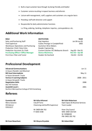 Dean crooks cv.g | DOCX | Business | Business and Finance