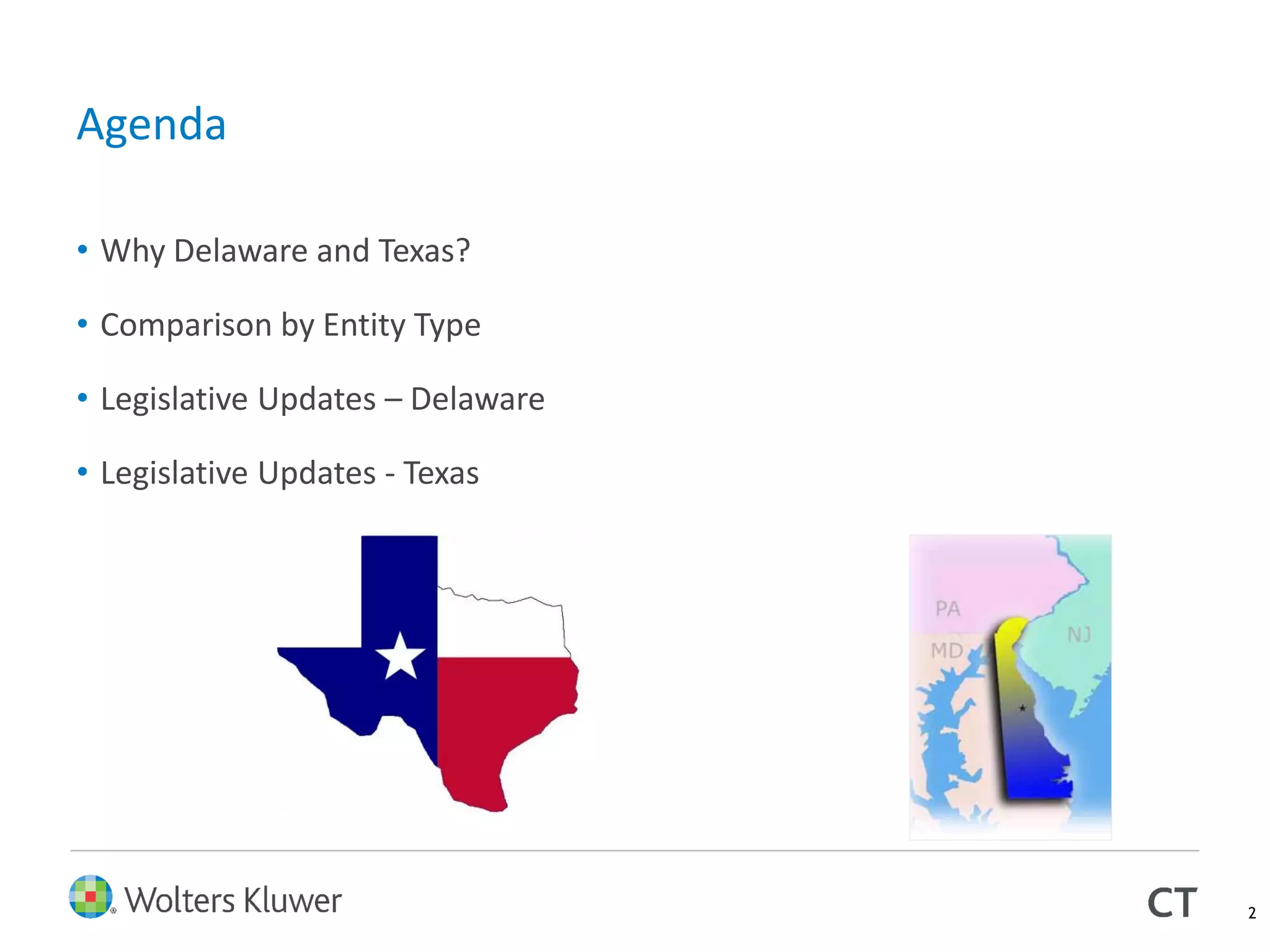 Delaware and Texas Business Entity Law Comparison Overview ...
