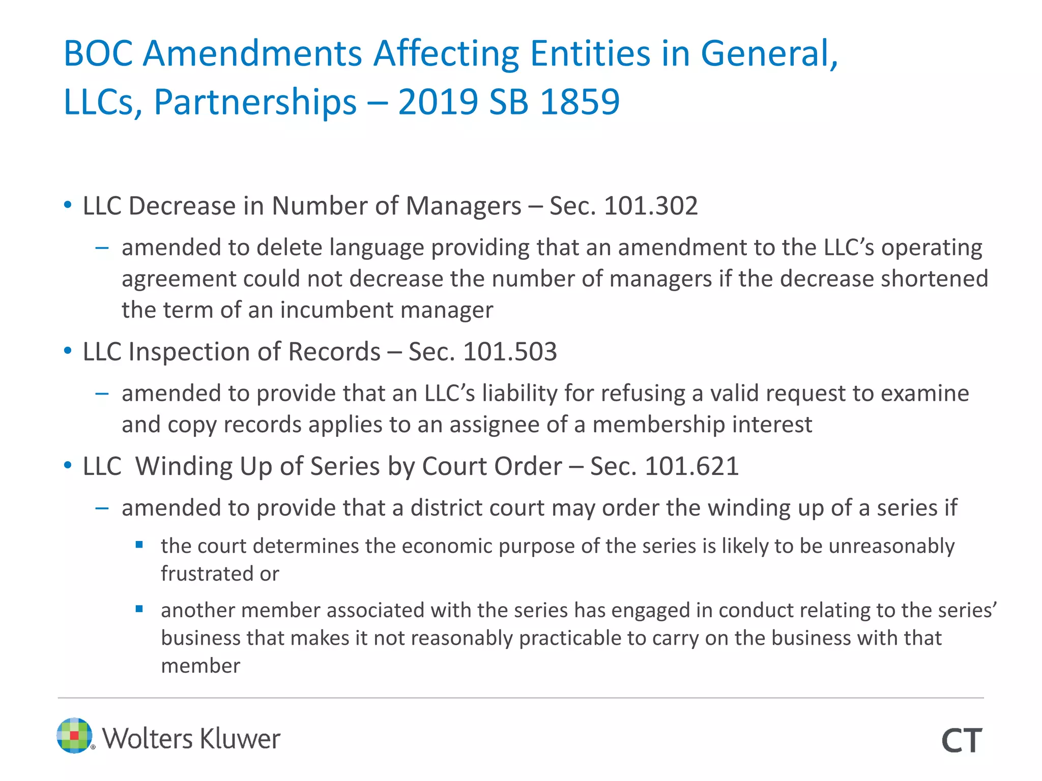 Delaware and Texas Business Entity Law Comparison Overview ...