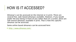 World Almanac and Book of Facts Ready Reference Guide | PPT