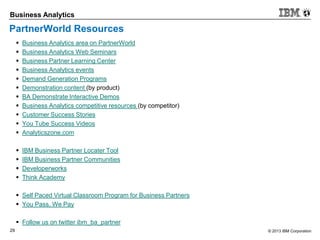 Business Partner Product Enablement Roadmap, IBM Predictive Analytics | PPT