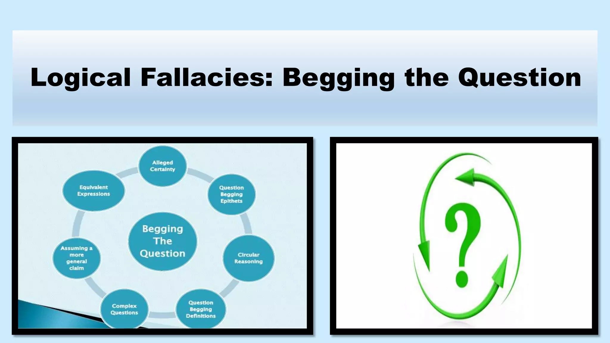 Dean r berry fallacy begging the question | PPTX