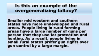 Dean r berry fallacy overgeneralizing | PPTX | Educational Assessment ...