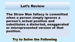 Dean r berry fallacy straw man | PPTX