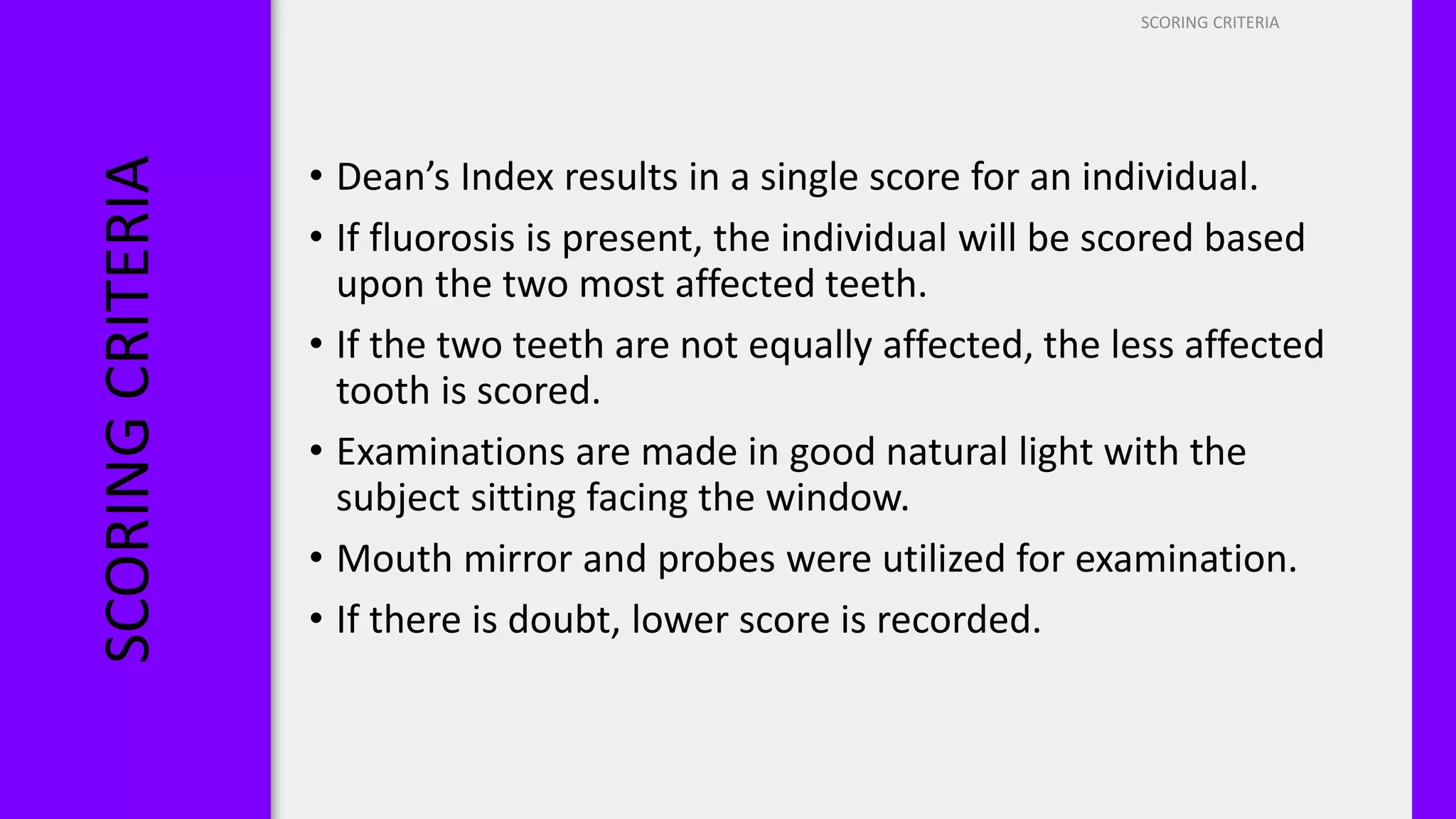 DEAN’S FLUOROSIS INDEX 1943 (PUBLIC HEALTH DENTISTRY) | PPTX