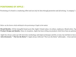 brand position of apple and hp | PPT