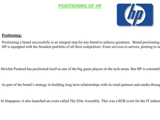 brand position of apple and hp | PPT