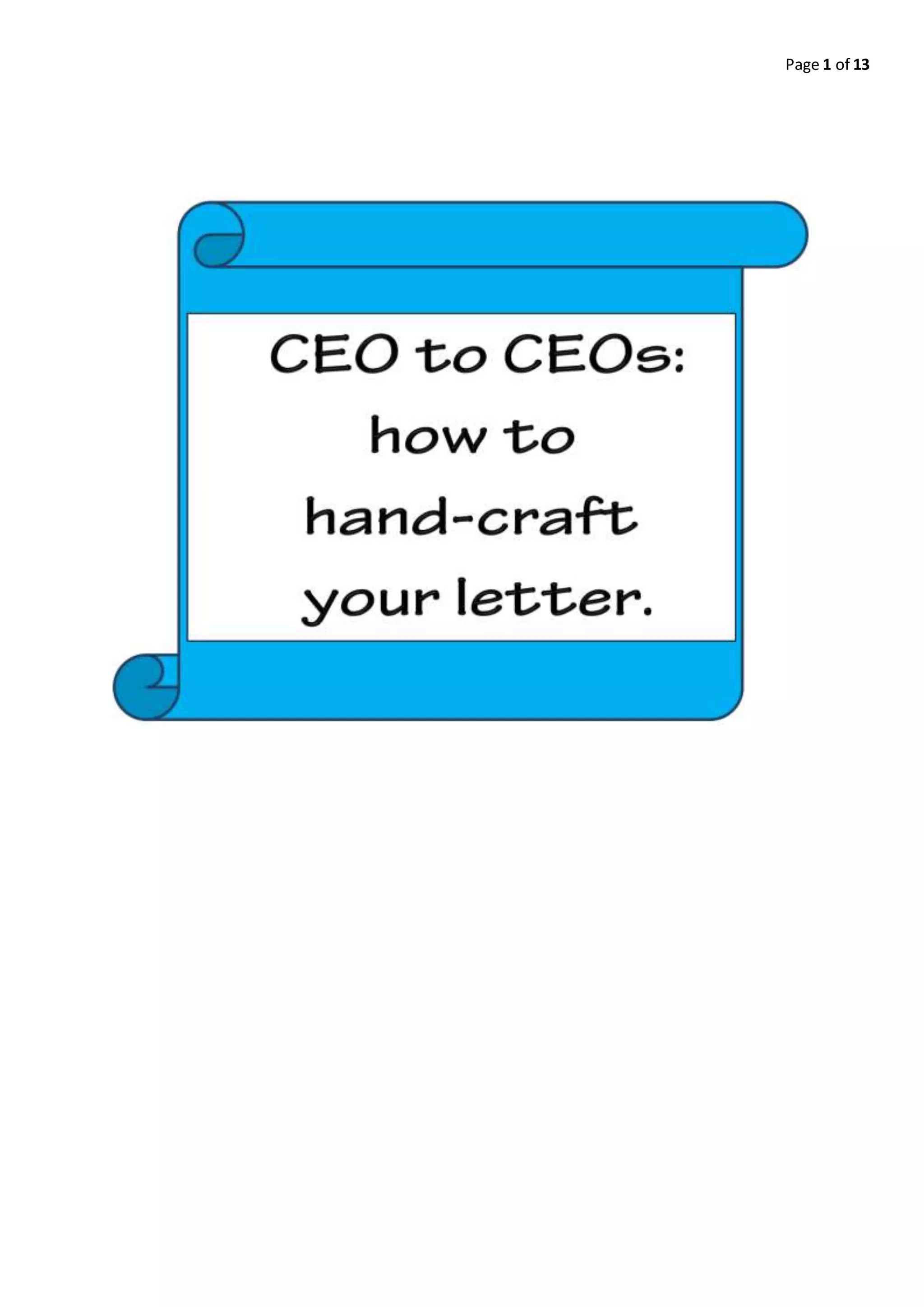Dear CEO | PDF
