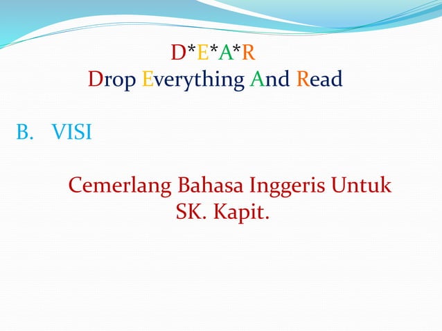 Dear(drop everything and read) | PPTX