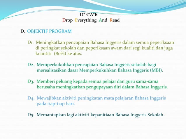 Dear(drop everything and read) | PPTX