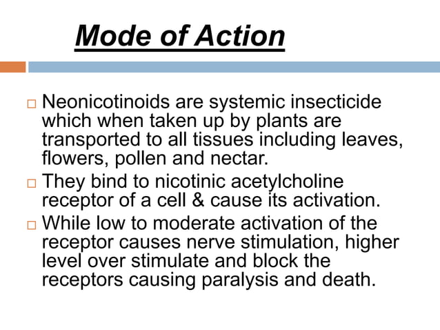 NEONICOTINOIDS & ITS EFFECT ON HONEY BEES | PPT | Agriculture | Industries
