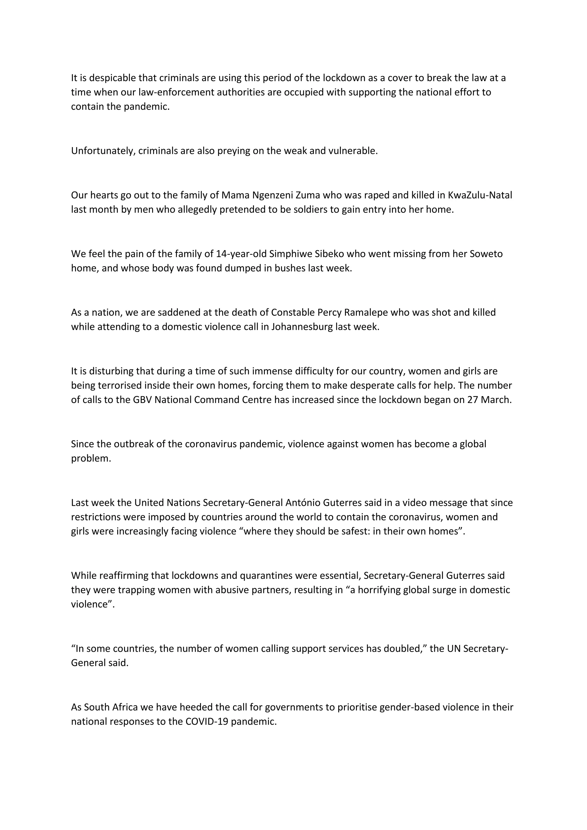 Dear fellow south african | PDF