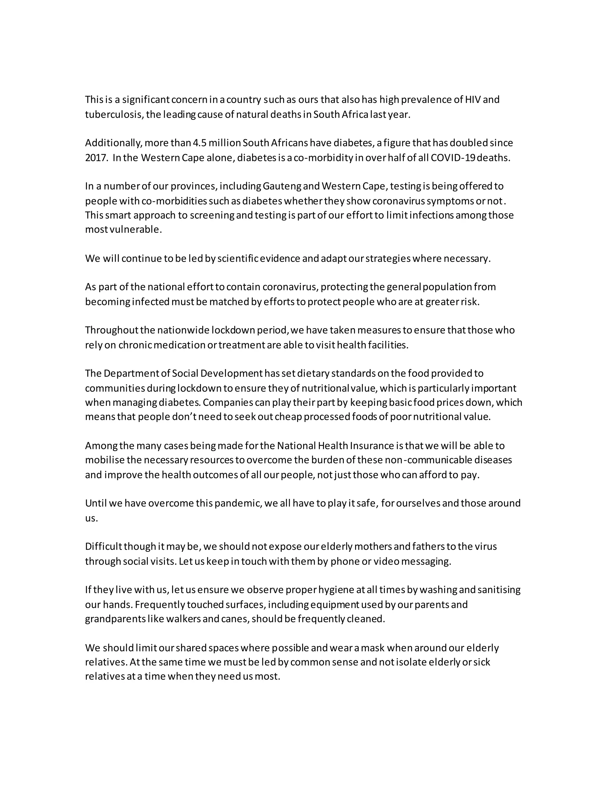 President Cyril Ramaphosa's weekly letter | PDF