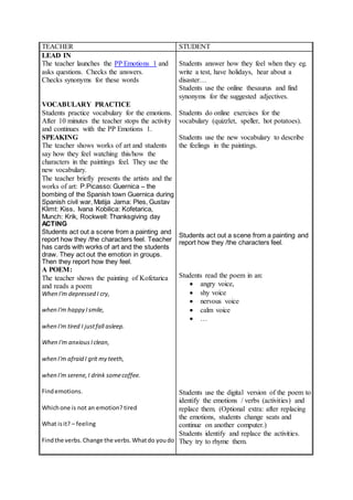 Dear lesson plan feelings 1 | PDF