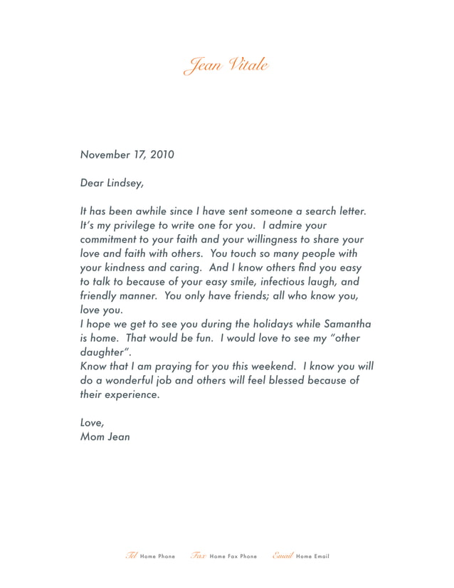 Dear lindsey | PDF Dear lindsey | PDF