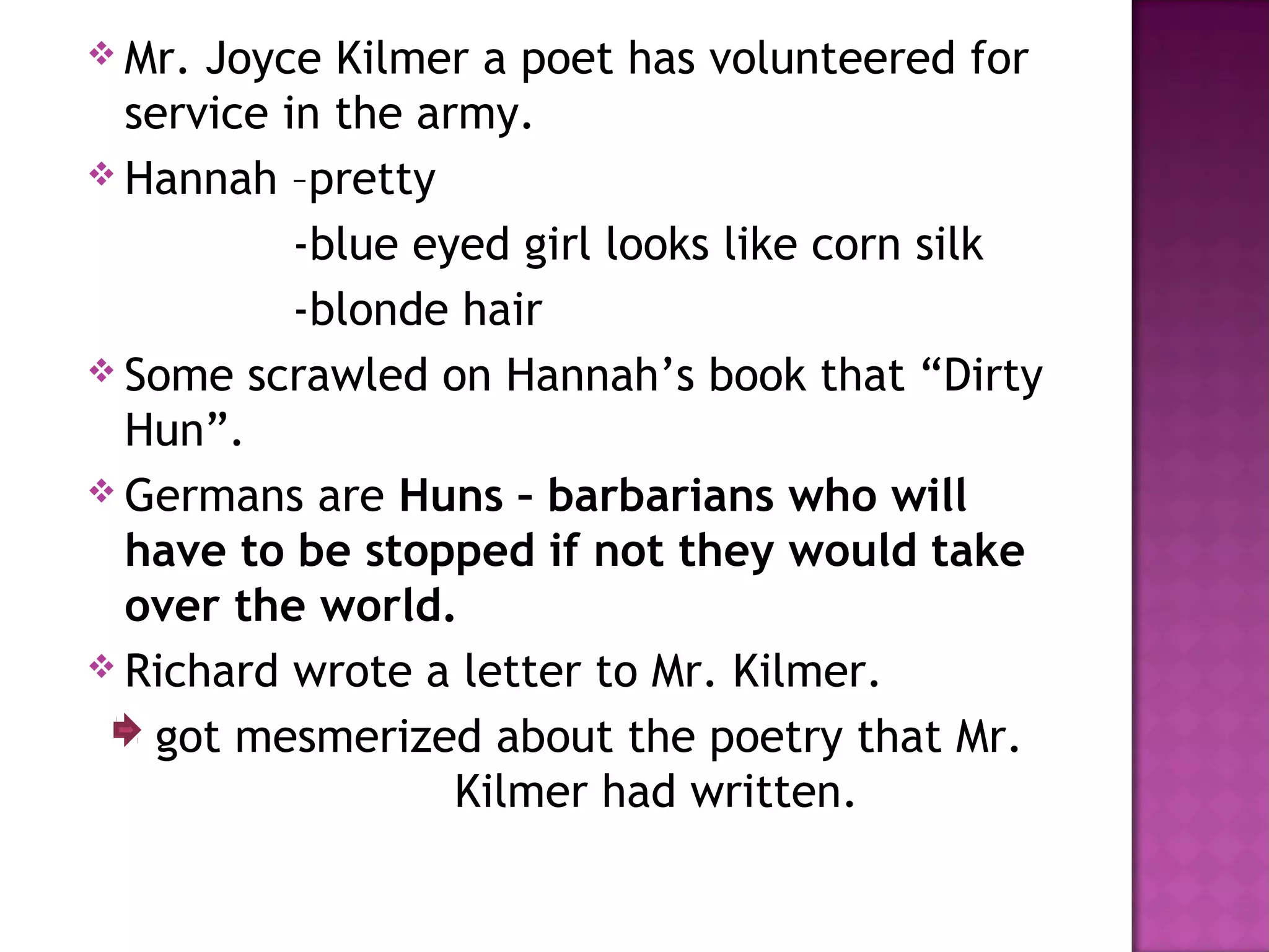 Dear mr kilmer chapter 2 | PPT