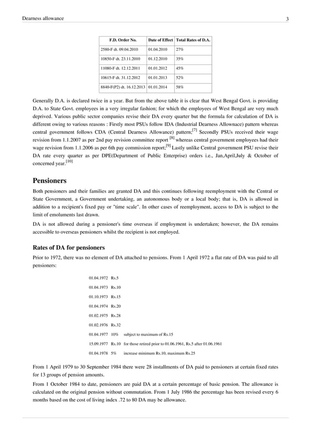 Dearness Allowance | PDF
