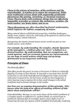 THE CHAOS THEORY | DOCX