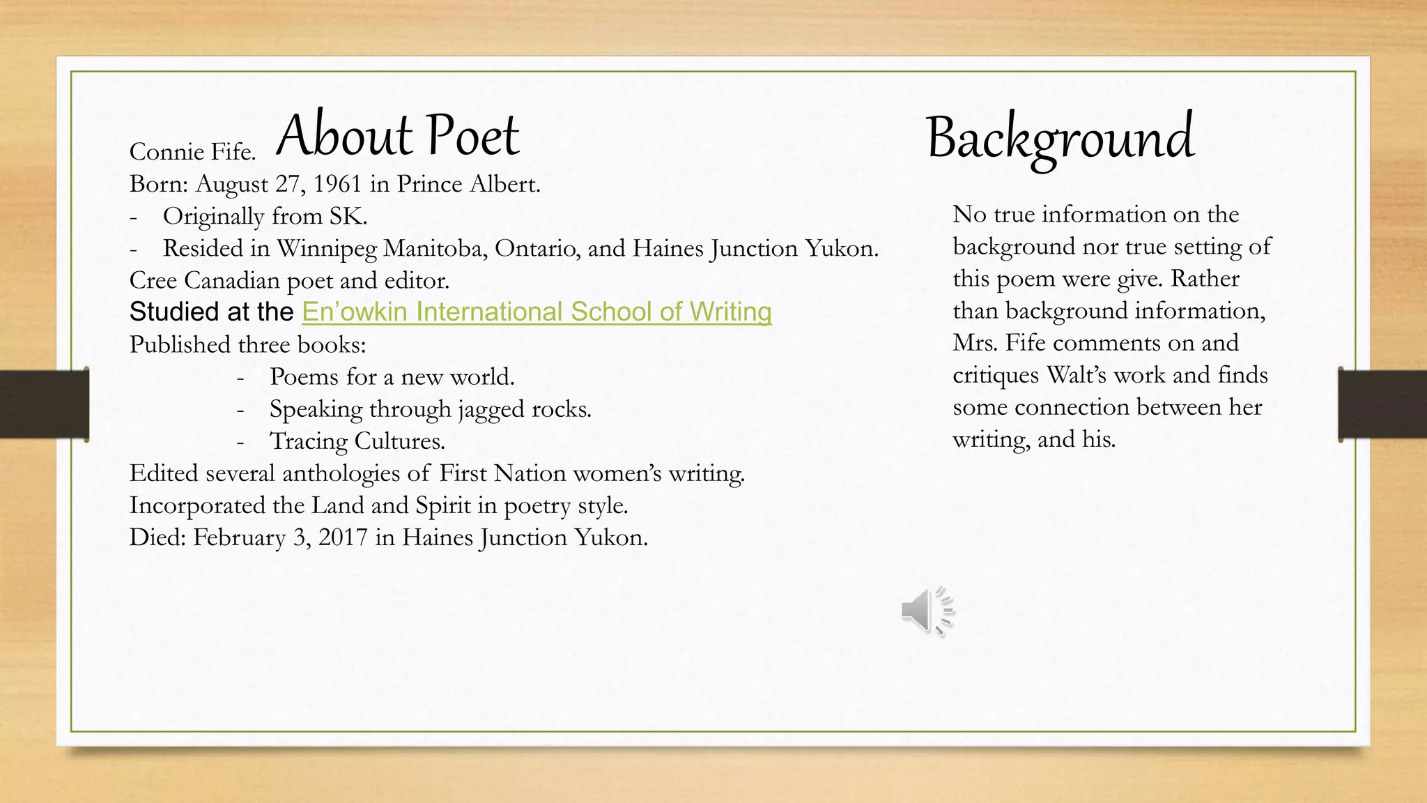 Keegan S: "Dear Walt" | PPTX