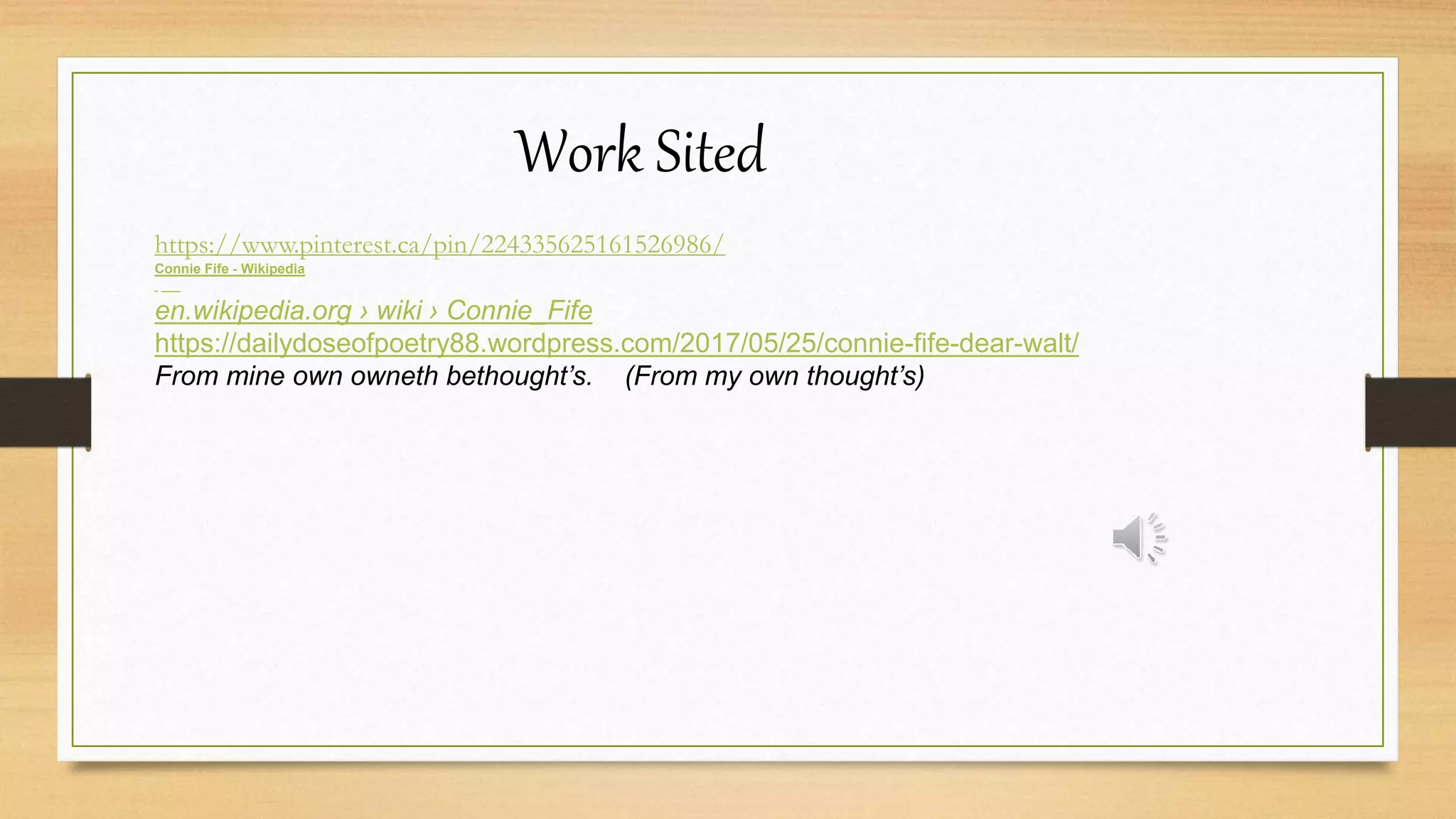 Keegan S: "Dear Walt" | PPTX