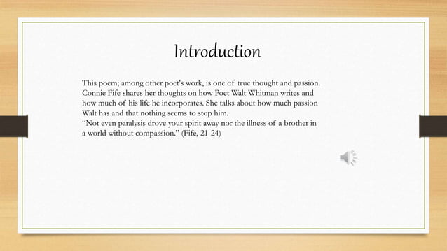 Keegan S: "Dear Walt" | PPT