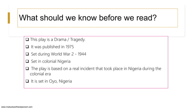 Death-and-the-Kings-Horseman-Sample-Lesson.pptx | Birds | Pets