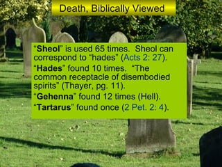 Death, Biblically Viewed | PPT